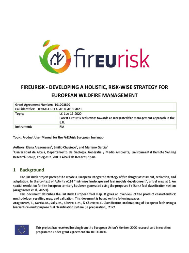 PUM - FirEUrisk European Fuel Map-1 | PDF | Map | Grassland