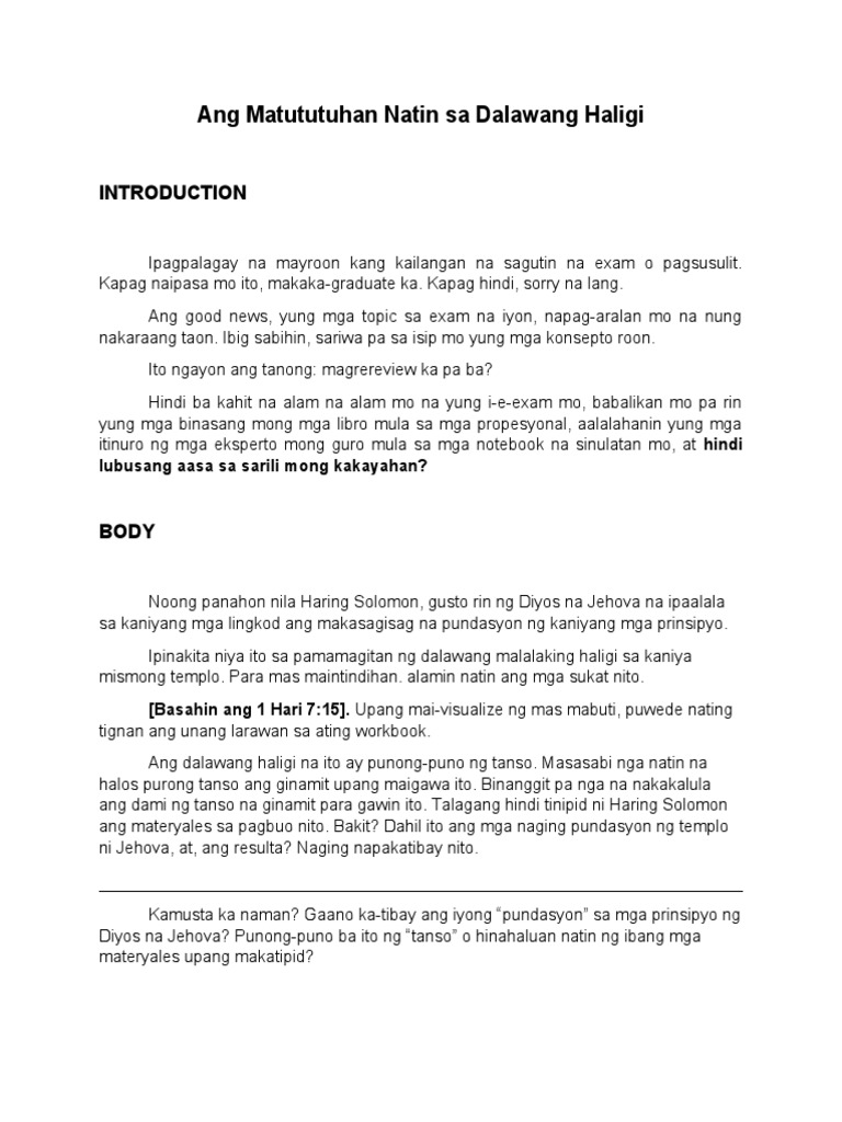 Ang-Matututuhan-Natin-sa-Dalawang-Haligi | PDF