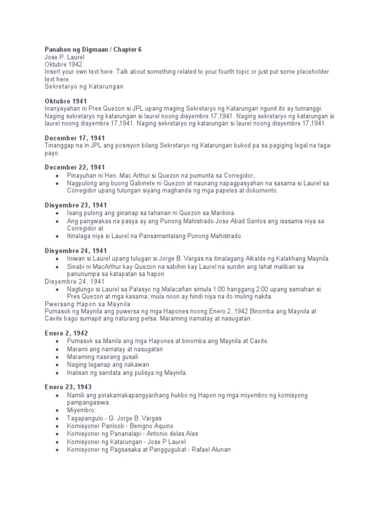 CHAPTER 6 JPL - Panahon NG Digmaan | PDF