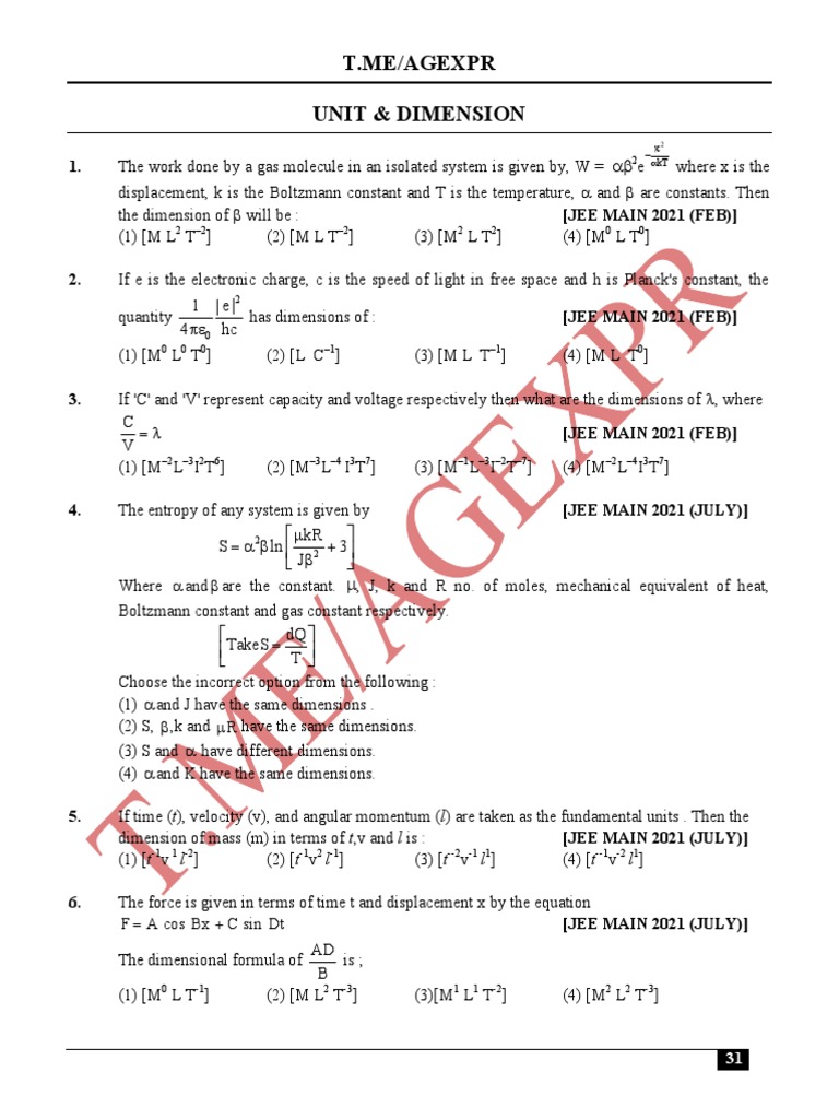 Unit - Dimension | PDF | Electricity | Materials Science
