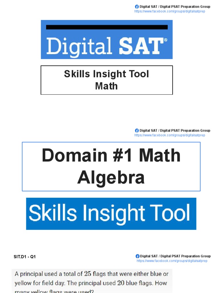 Digital SAT Math Skills Insight Tool | PDF | Standardized Tests | Tests