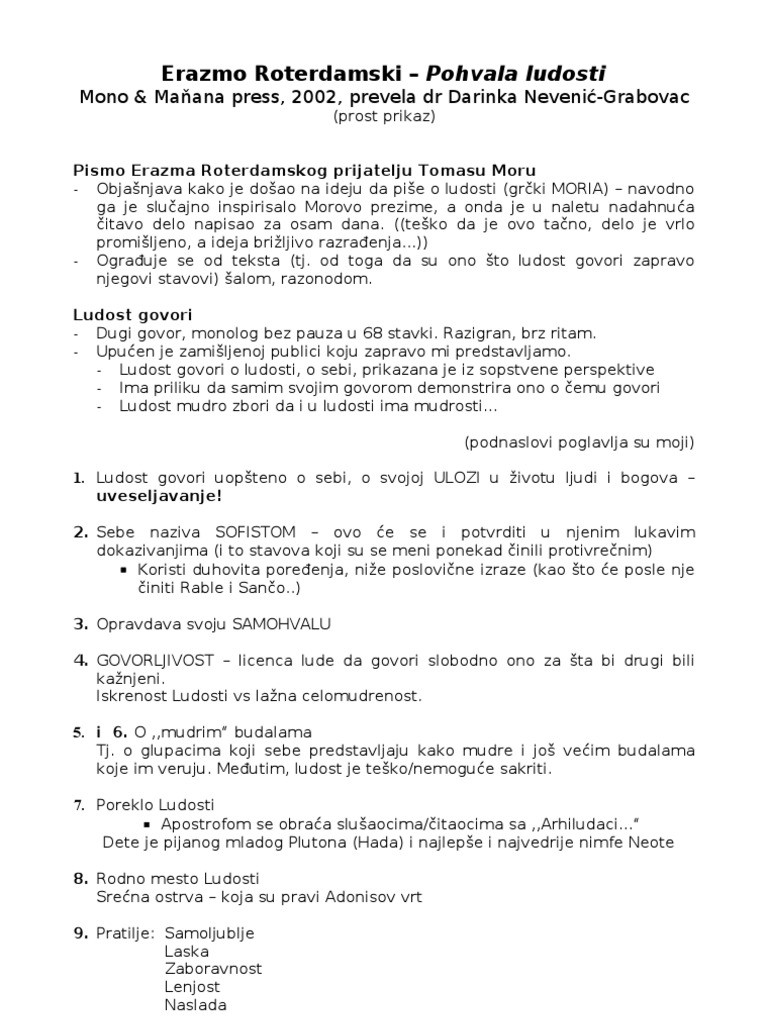 Erazmo Roterdamski | PDF