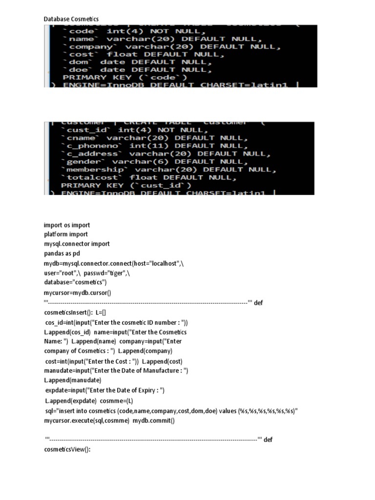 Cosmetics Shop | PDF | System Software | Computer Architecture