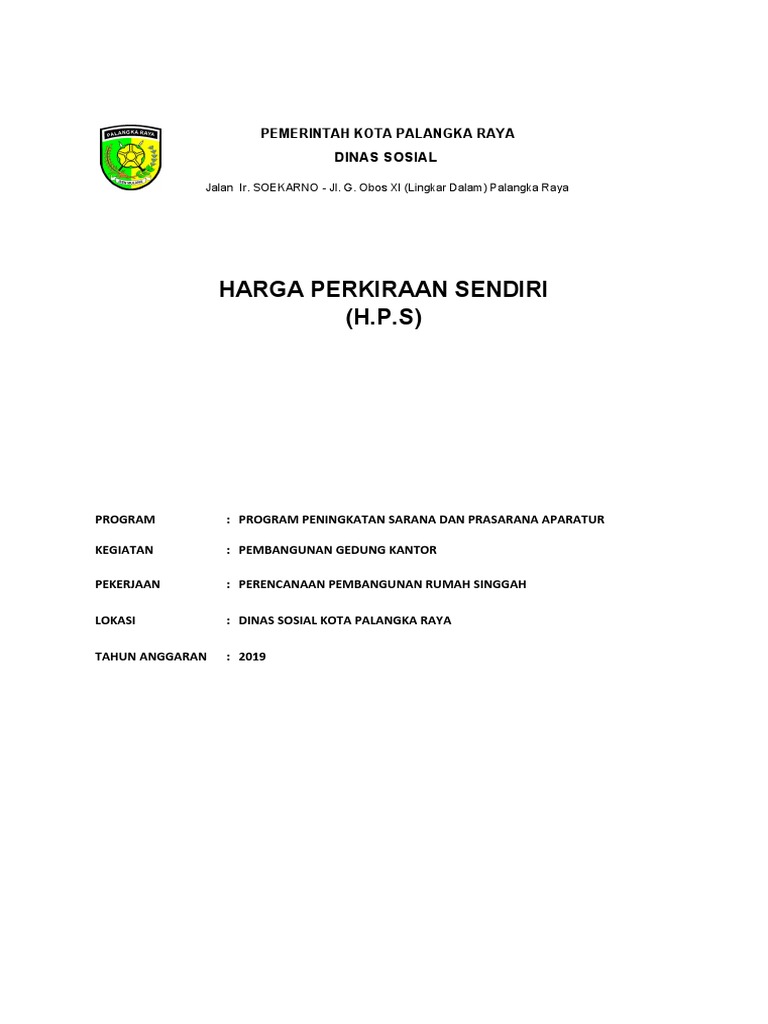 HPS Perencanaan | PDF