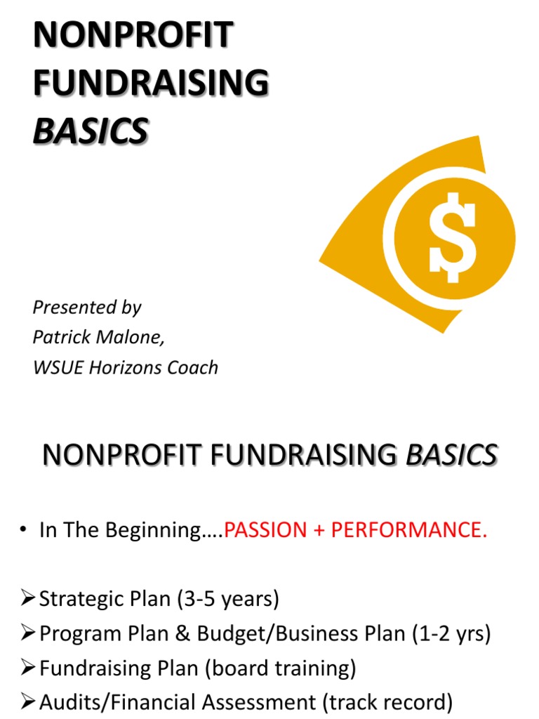 Fundraising Basics | PDF | Fundraising | Nonprofit Organization