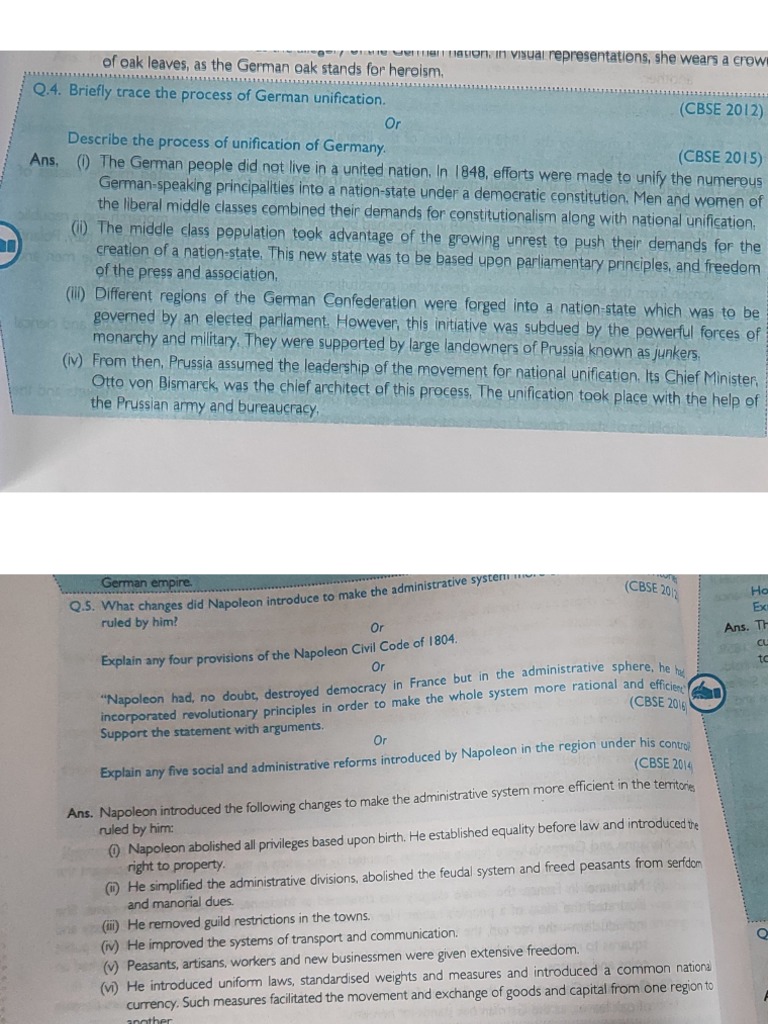 CH 1 History Imp Questions | PDF