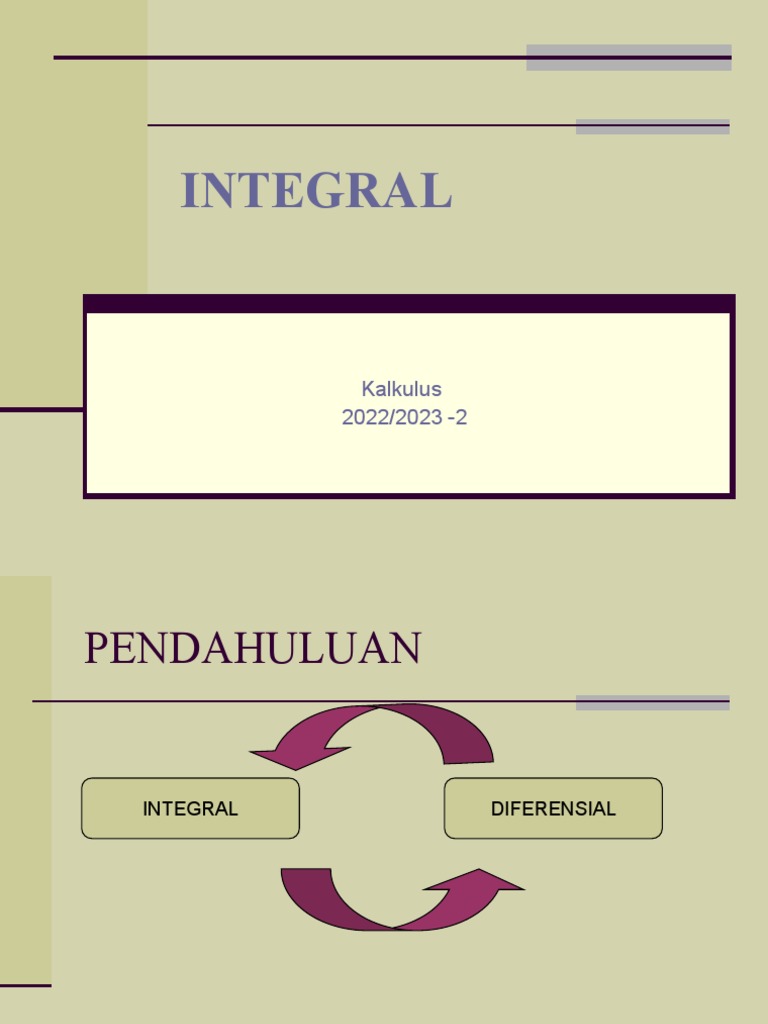 Rumus dan Contoh Integral dalam Kalkulus | PDF