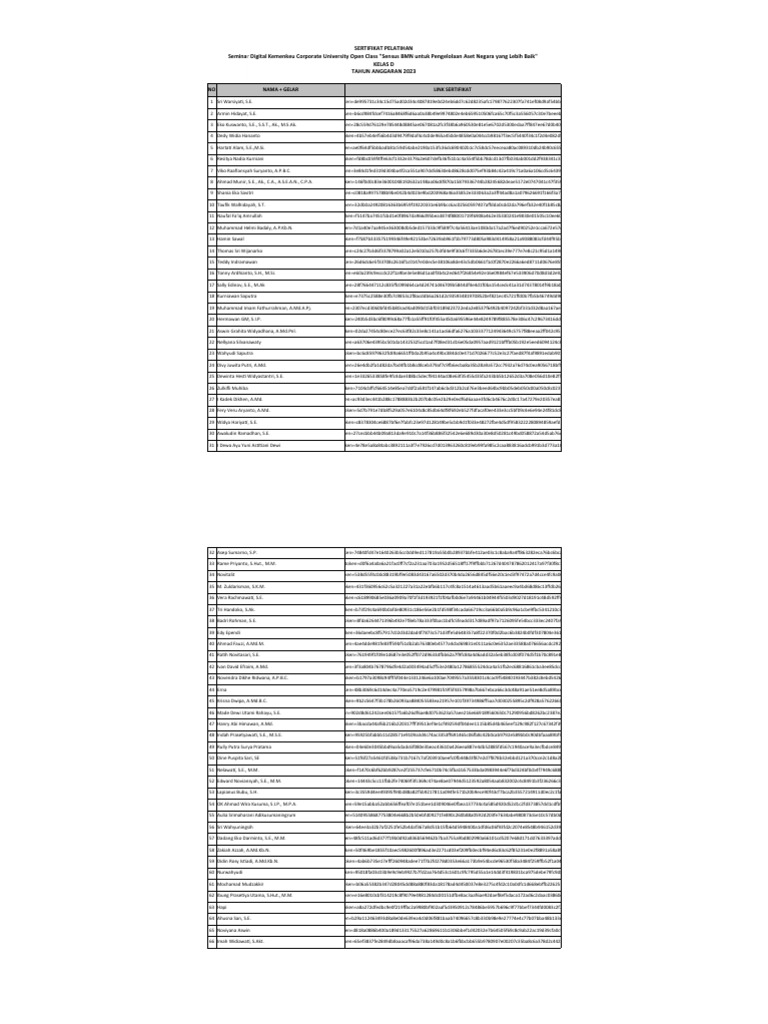 Seminar KCOC - Sensus BMN Untuk Pengelolaan Aset Negara Yang Lebih Baik - Kelas D | PDF