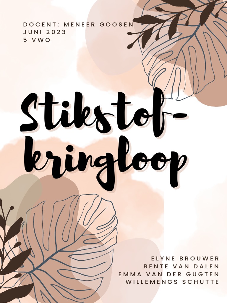 Biologie - Voorkant Stikstofkringloop | PDF