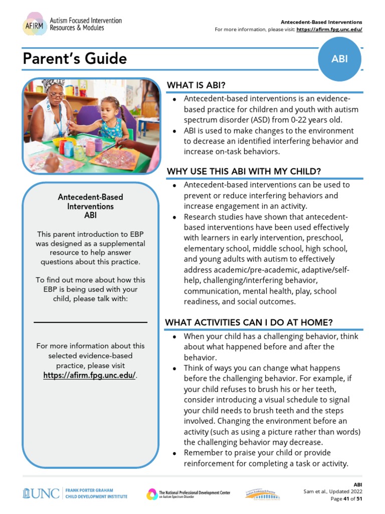 Parent's Guide To ABI (Updated 2022) | PDF | Autism Spectrum ...
