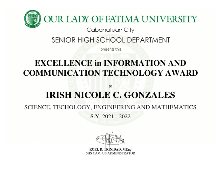 ICT Excellence Award 2021-2022 | PDF | Technology & Engineering
