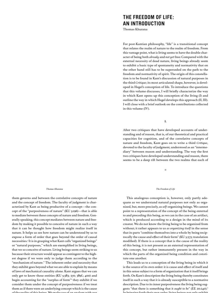 The Freedom of Life Hegelian Perspective | Download Free PDF | Georg ...