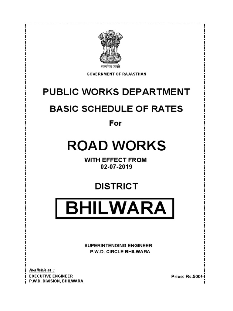 Road BSR 2019 | PDF | Concrete | Masonry