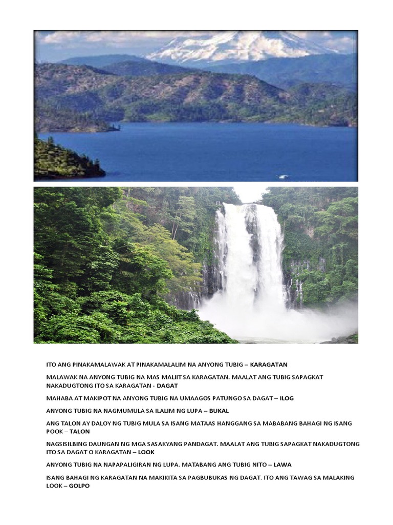 Anyong Tubig at Lupa | PDF