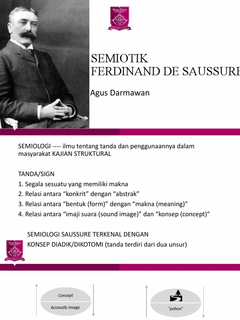 Materi Semiotika Sesi 4, Semiotik FERDINAN DE SAUSSURE | PDF