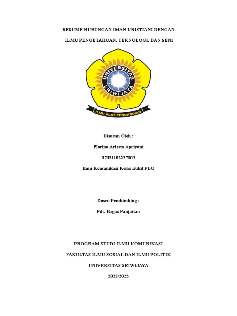 Resume Hubungan Iman Kristiani Dengan | PDF | Ilmu Sosial | Agama ...