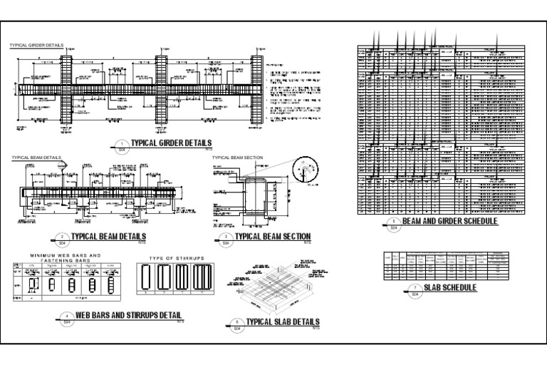 Structural - Girder Detail and Schedule | PDF | Structural Engineering ...