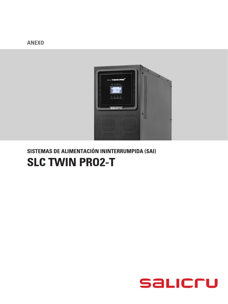 SLC TWIN PRO2 (4+ kVA) .User Manual SLC TWIN PRO2 T.ES - EL11200 | PDF ...