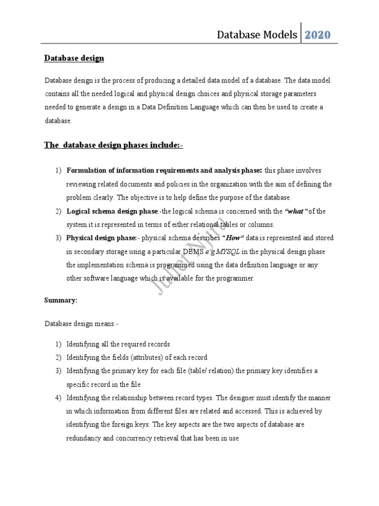 Database Models | PDF | Databases | Data Model Database Models | PDF | Databases | Data Model