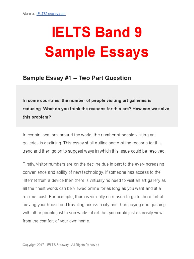 IELTS Writing Band 9 Samples PDF | PDF | Adolescence | Reason