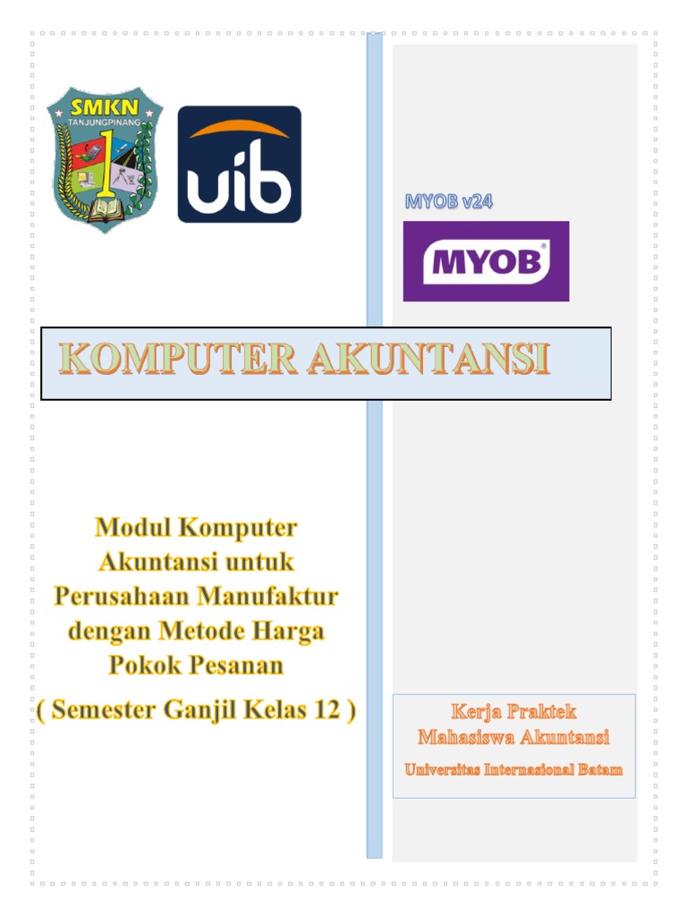 Modul MYOB V 24 Metode Harga Pokok Pesanan | PDF