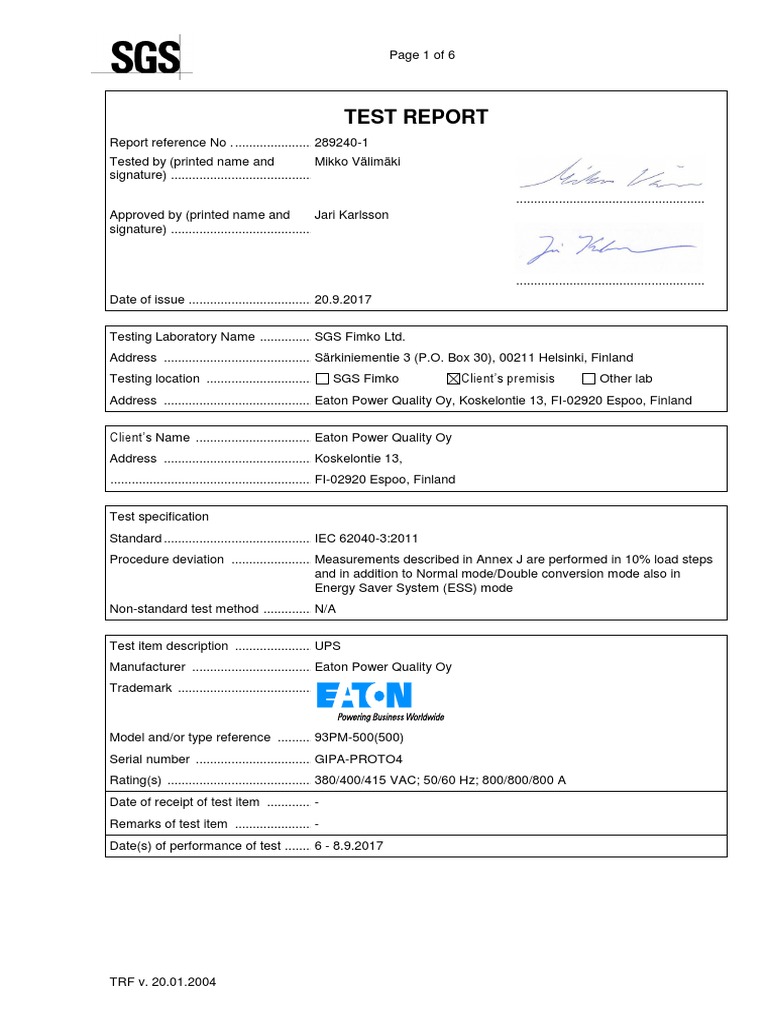Eaton 93PM 100-500 kVA UPS 3rd Party Certified Efficiency | PDF ...