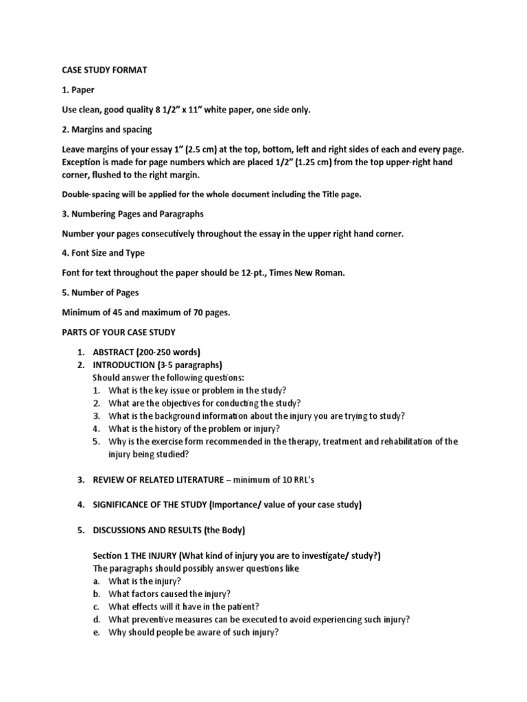 Case Study Format | PDF | Physical Therapy | Therapy