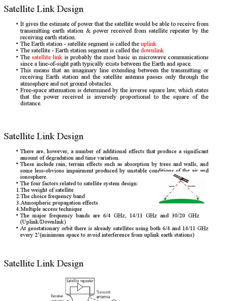 Satellite Link Design and Analysis Guide | PDF | Channel Access Method ...