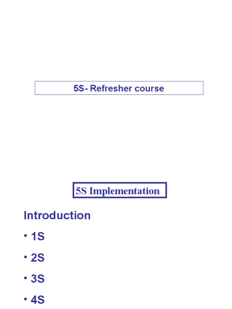 5S Training | PDF