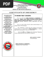 RSBSA Barangay Certificate | PDF