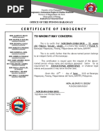 Certificate of Low Income Sample | PDF | Philippines