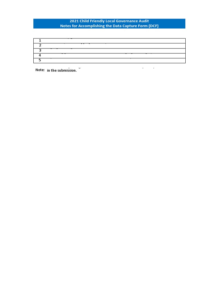 CFLGA Data Capture Form DCF City Level | PDF | Pregnancy | Family