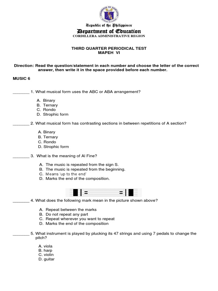 TQ q3 Mapeh 6 - Edgar Vicente | PDF | Printmaking | Dances