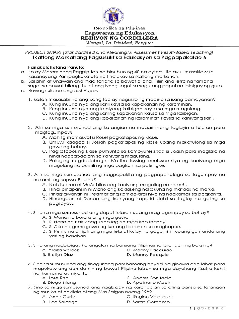 TQ - Q3 - Esp - 6 - Corazon Alos | PDF