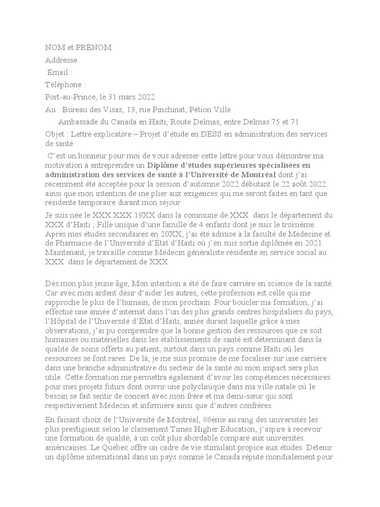 Modele de Lettre Explicative | PDF | Droit