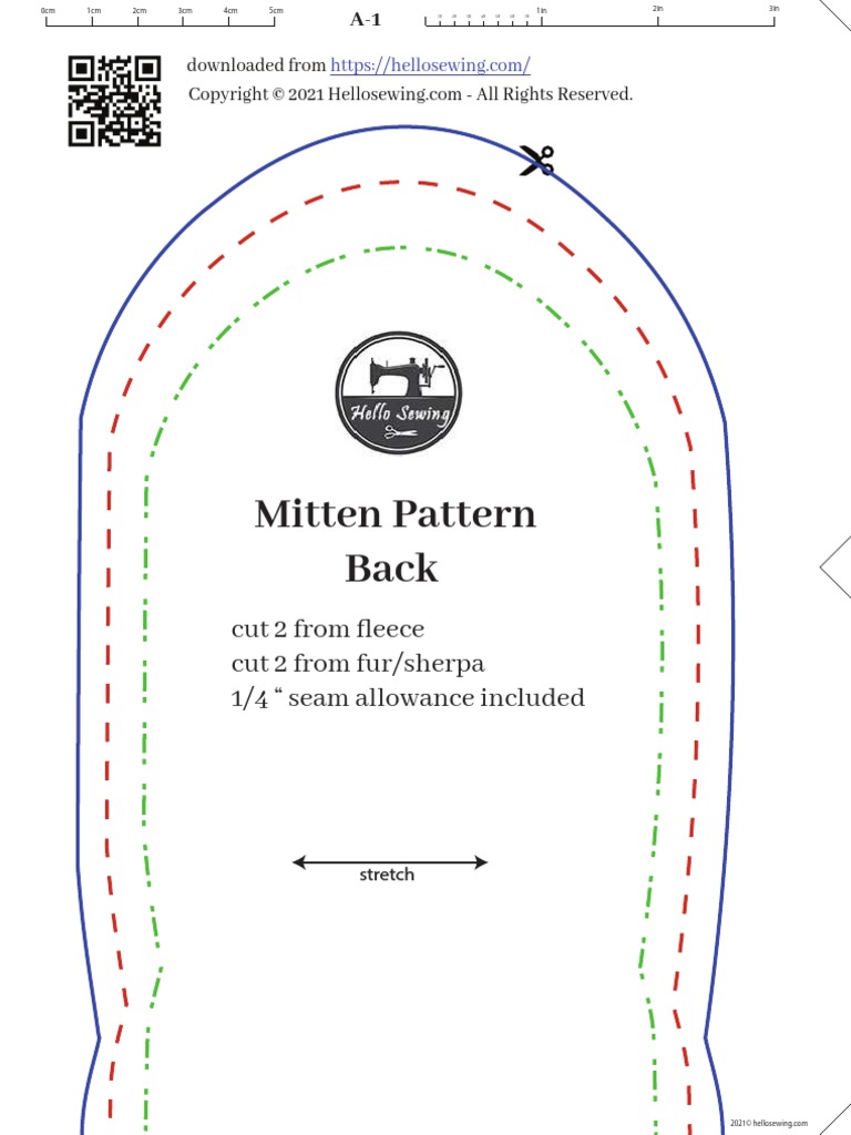Mitten Sewing Pattern Pdf Free
