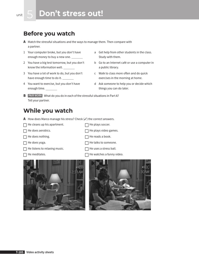 Worksheet Unit 5 | PDF