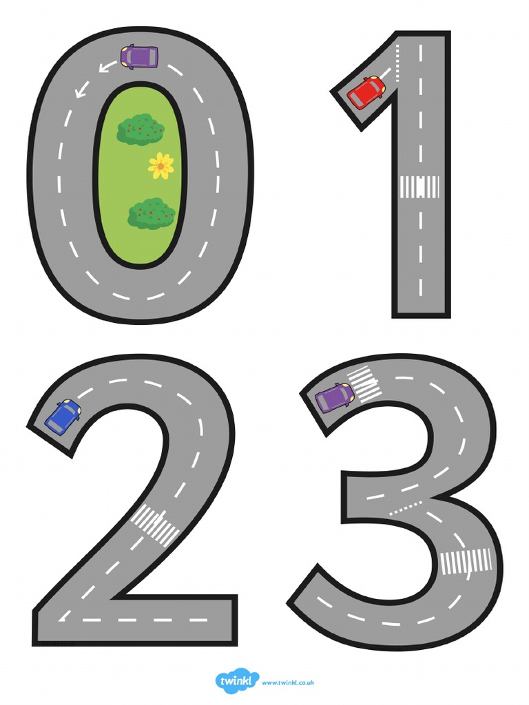 T N 4717 Road Themed Number Formation Ver 1 | PDF