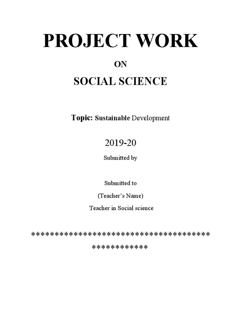 Sustainable Development Project Class 10th PDF | PDF | Sustainability ...