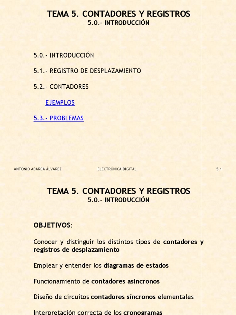 Tema 5. Contadores Y Registros: 5.0.-Introducción 5.1. - Registro de ...