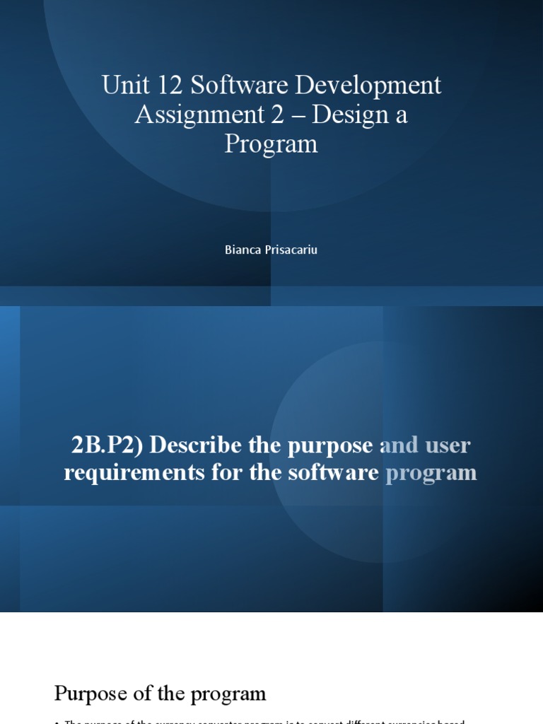 Unit 12 Software Development Assignment 2 Bianca P Pdf Computer 