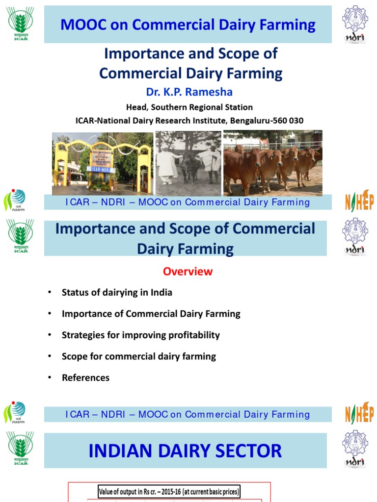 Importance and Scope of Dairy Farming | PDF | Dairy Cattle | Dairy Farming