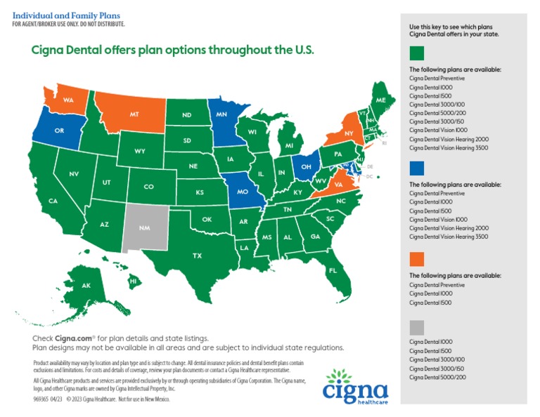 Cigna-IfP Plan Comparison All-States Dental Map | PDF | Insurance