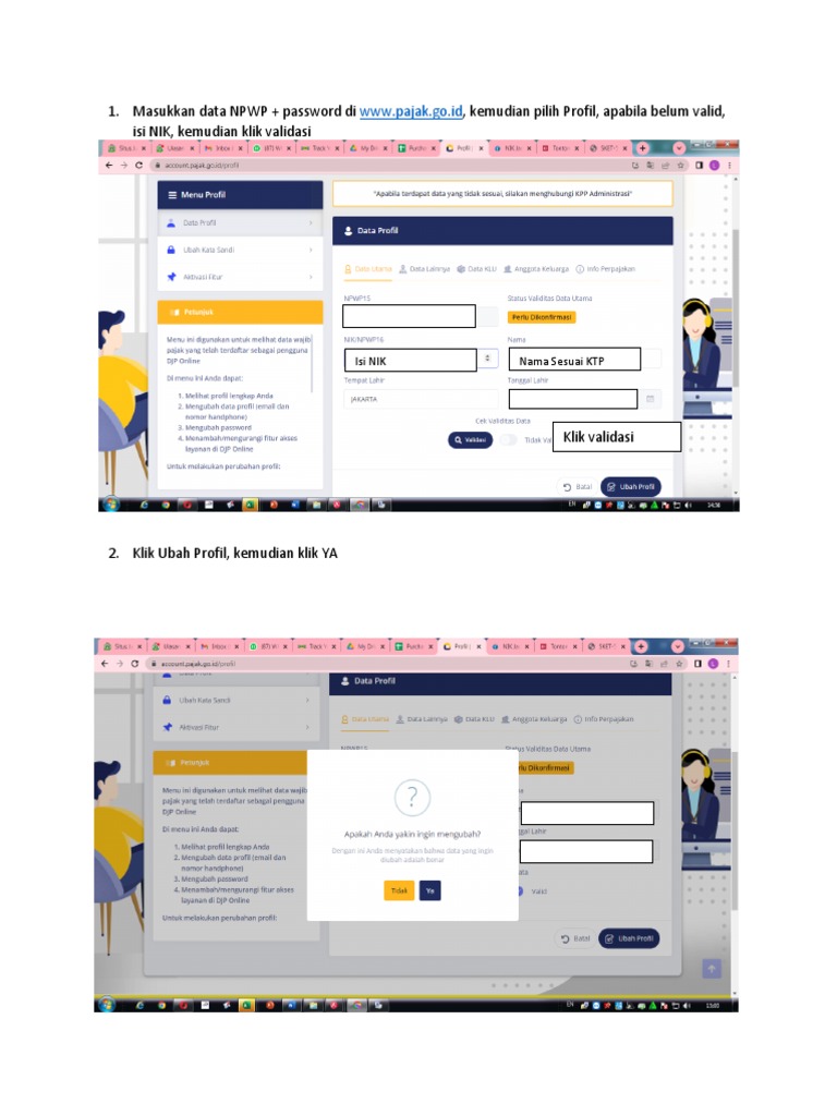 Panduan Validasi Profil Pajak | PDF
