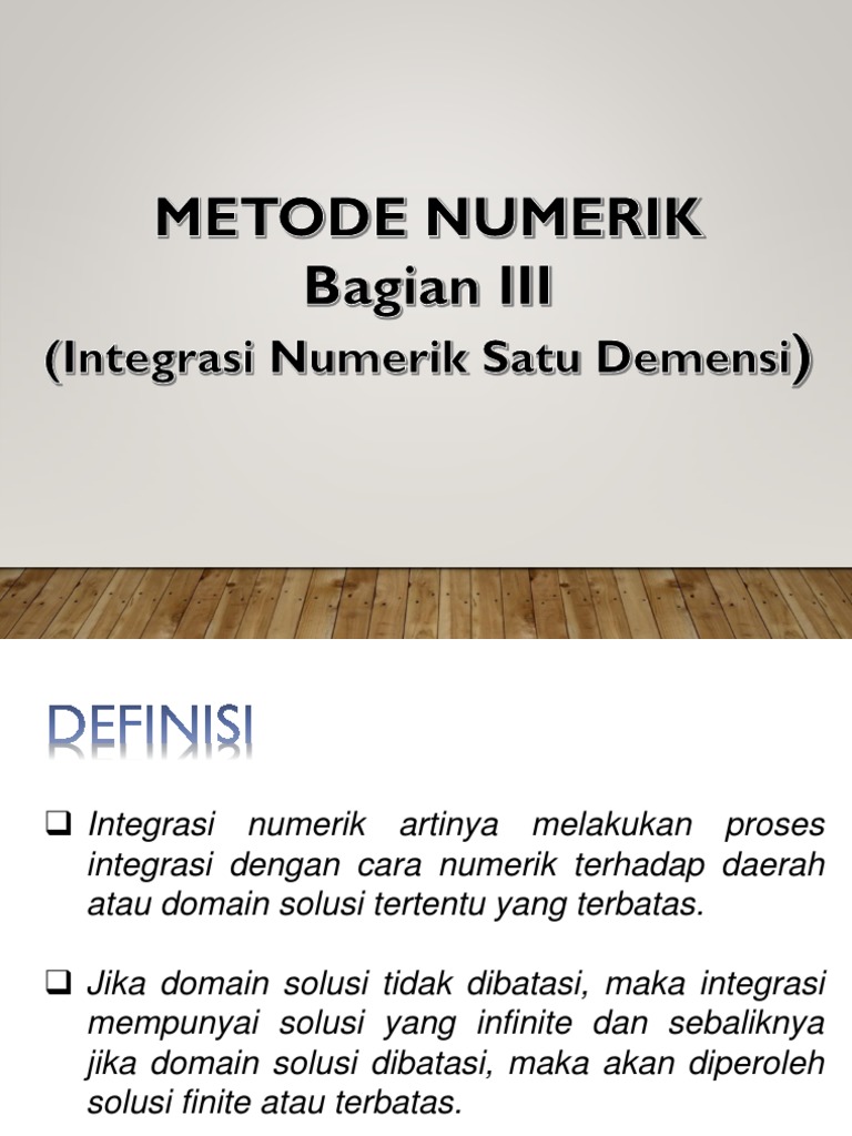 METODE NUMERIK integrasi part 1 | PDF