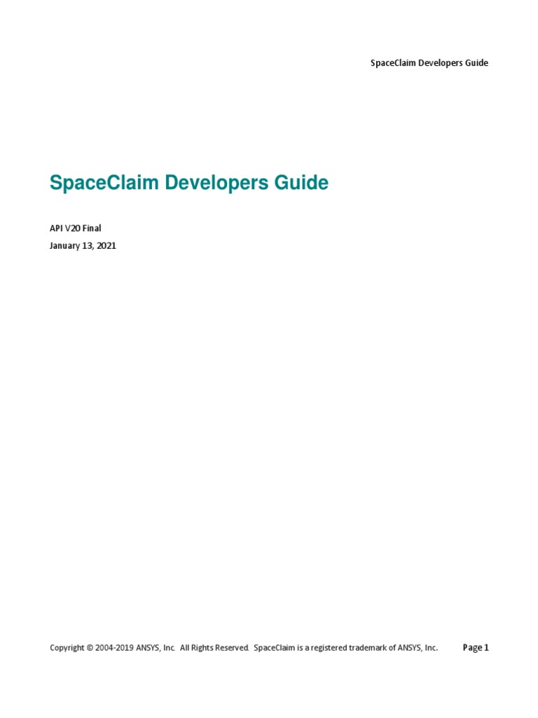SpaceClaim_Developers Guide | PDF | C Sharp (Programming Language) | Geometry