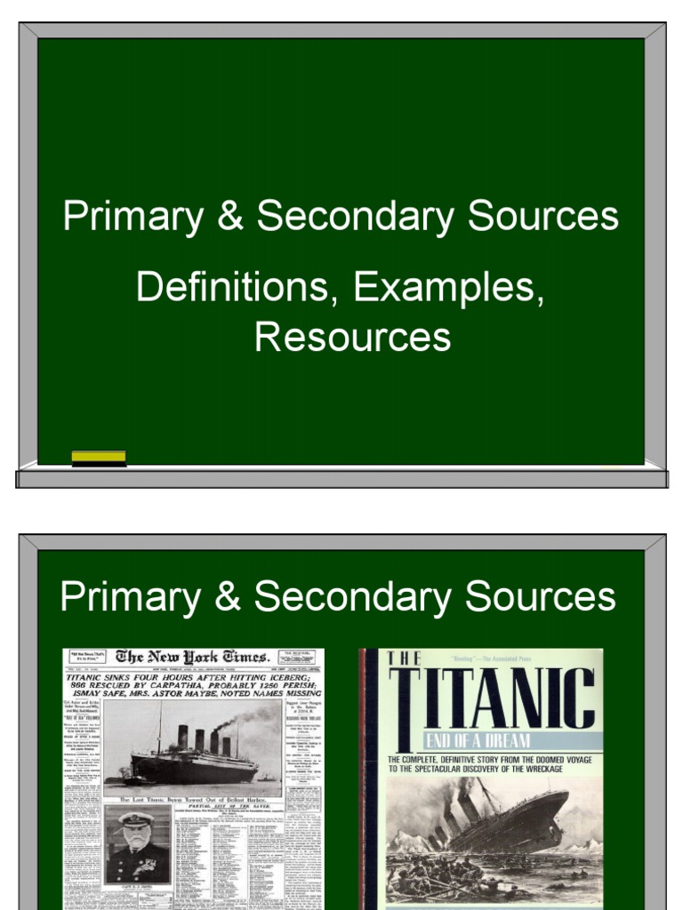 Primary Secondary Sources | PDF | Primary Sources