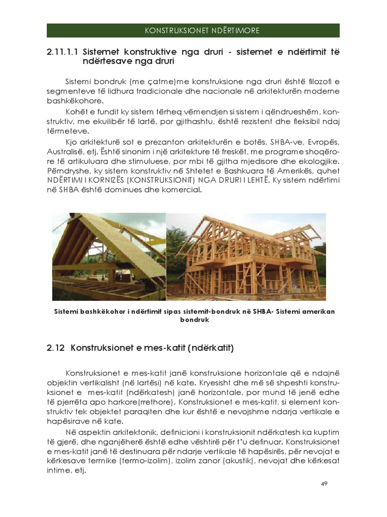 2.11.1.1 Sistemet Konstruktive Nga Druri - Sistemet e Ndërtimit Të ...