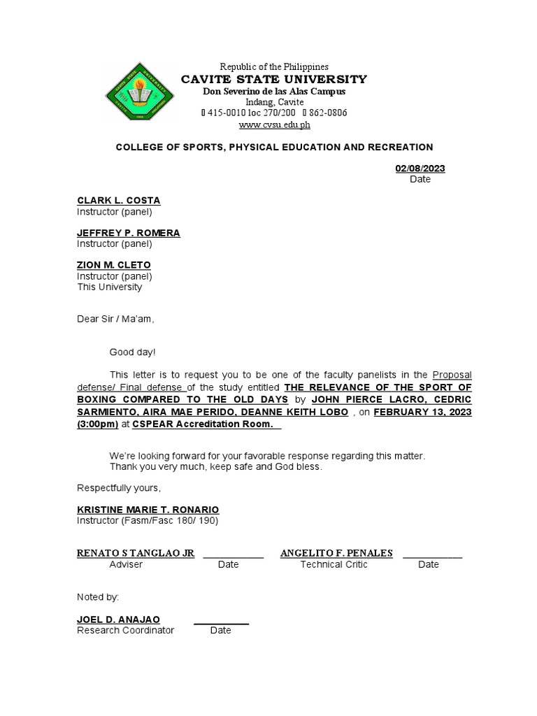 Defense Letter | PDF