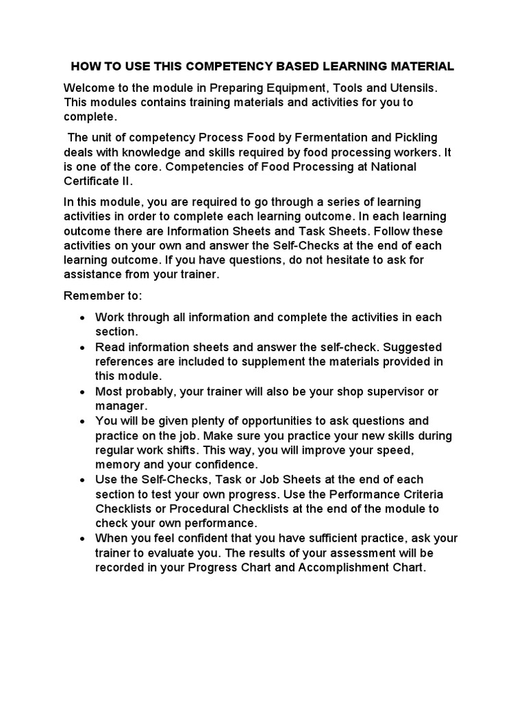 Competency Based Learning Material CBLM | PDF | Weighing Scale | Weight